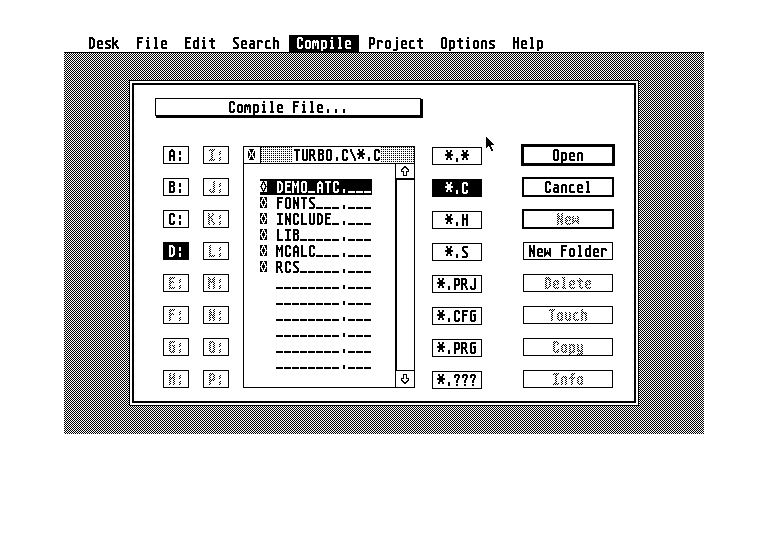 Turbo C for Atari ST v2.0 (1990)(Borland)(Disk 3 of 3) - ROMs Atari ST ...